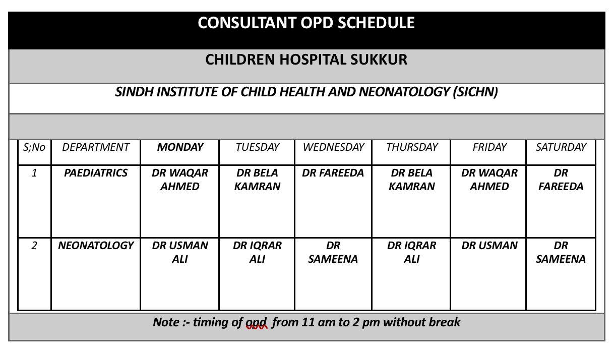 SICHN - Sindh Institute of Child Health and Neonatology